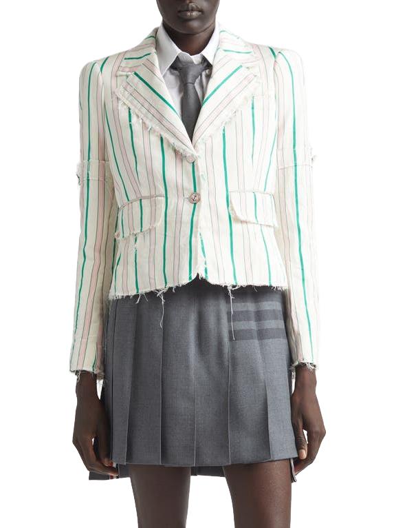 THOM BROWNE Thom Browne Sleeveless Striped Cotton Shirt